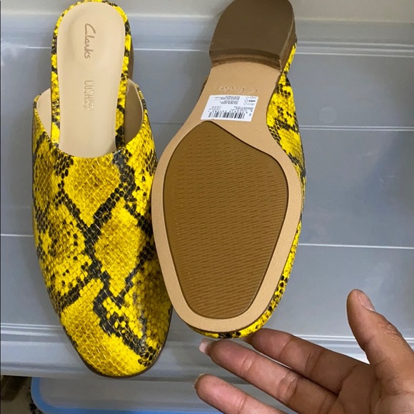 Clarks | Shoes | Clarks Snakeskin Leather Mule | Poshmark